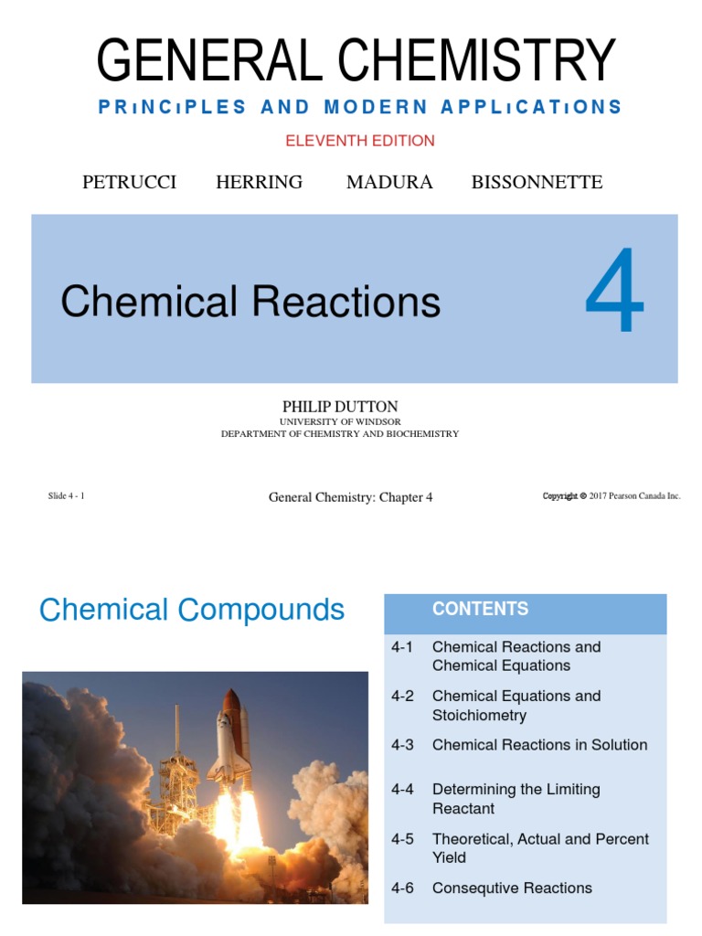 Chapter 4-Chemical Reactions | PDF | Stoichiometry | Mole (Unit)
