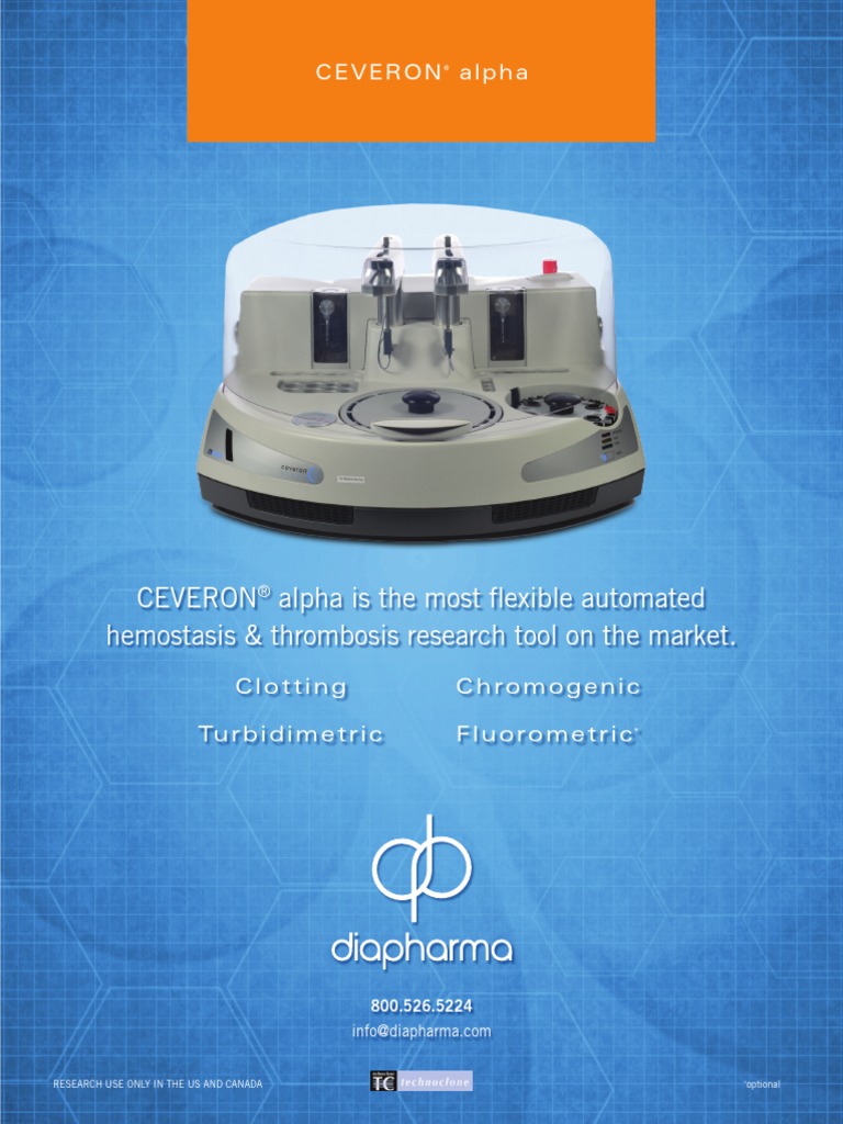 Ceveron Alpha Brochure ML-00-00057REV03 | PDF | Coagulation | Computing ...