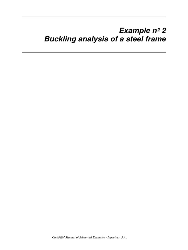 Buckling Analysis of a Steel Frame: A Comparison of Indirect and Direct ...