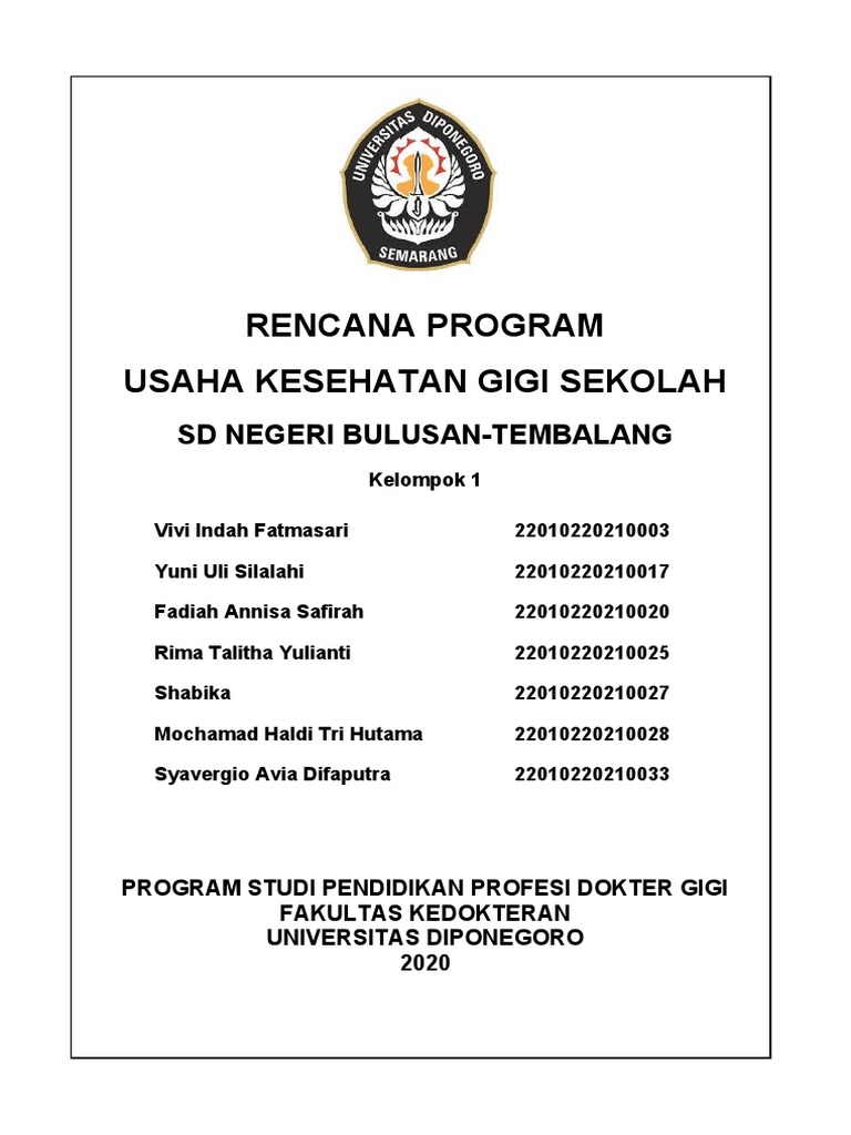 Rencana Program UKGS | PDF