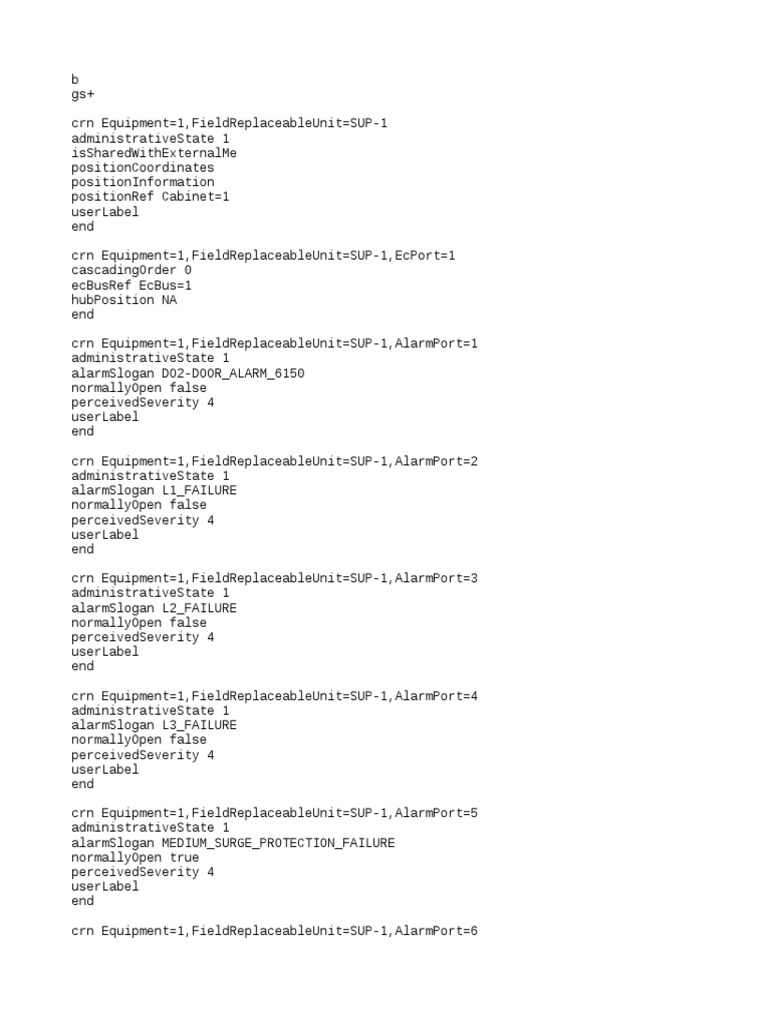 Ext Alrm Temporary RBS 6150 | PDF
