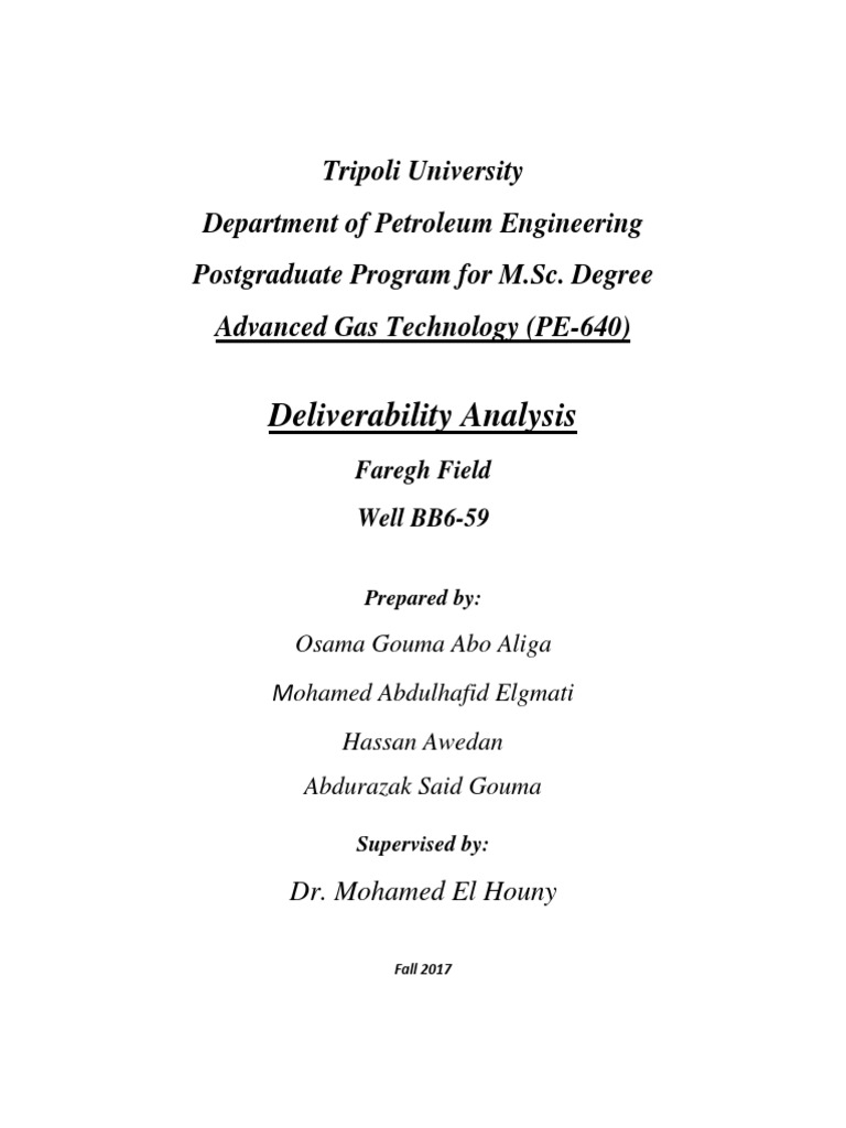 Well Deliverability BB6-59. (The Last) | PDF | Fluid Dynamics | Gases