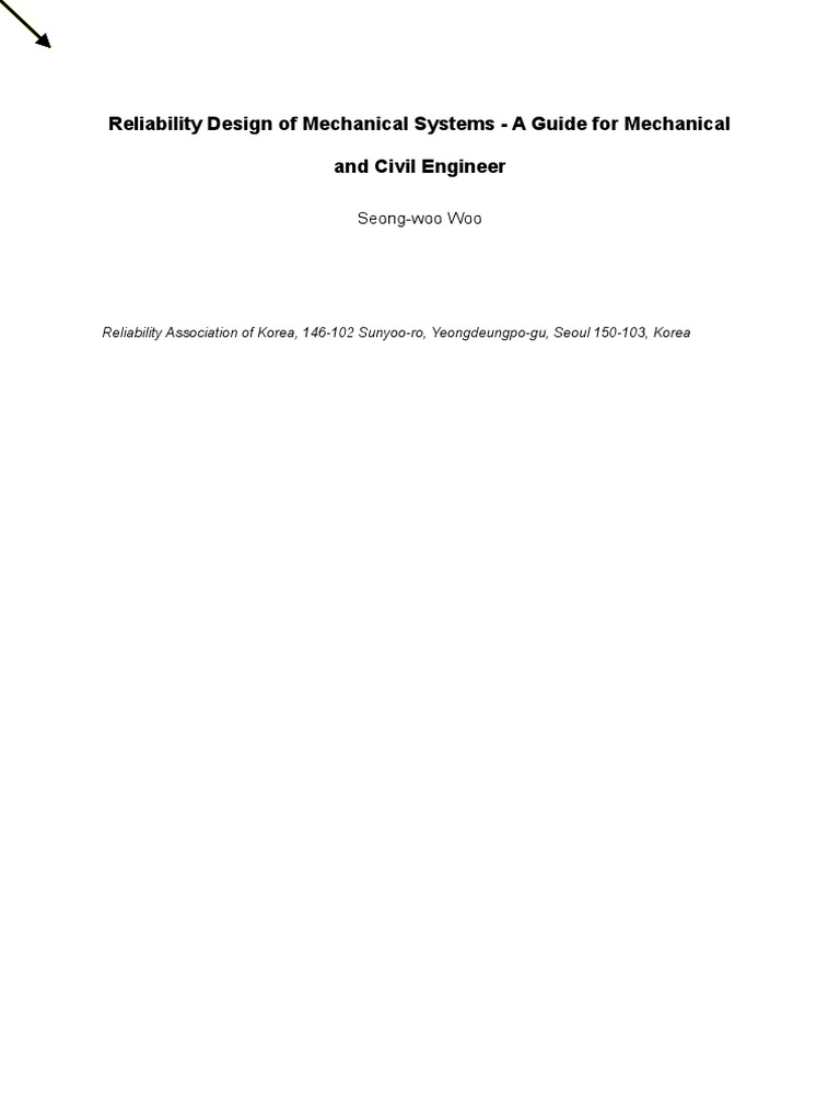 Reliability Designof Mechanical Systemformechanicalcivil Engineer | PDF | Reliability ...