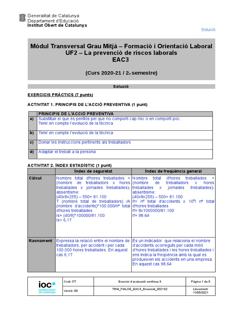 TRANS - FOL LOE GM - EAC3 - Solució - 2021S2 - v2 | PDF