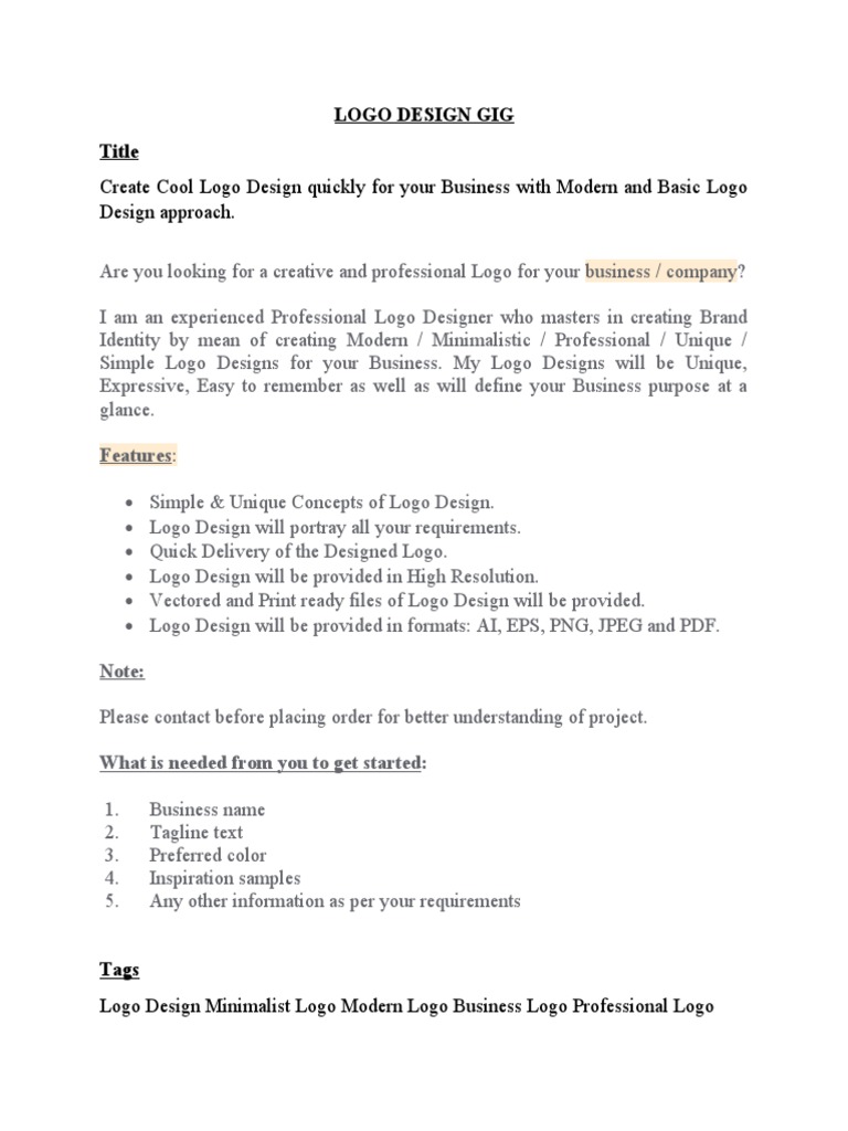 Create Cool Logo Design Quickly For Your Business With Modern and Basic ...