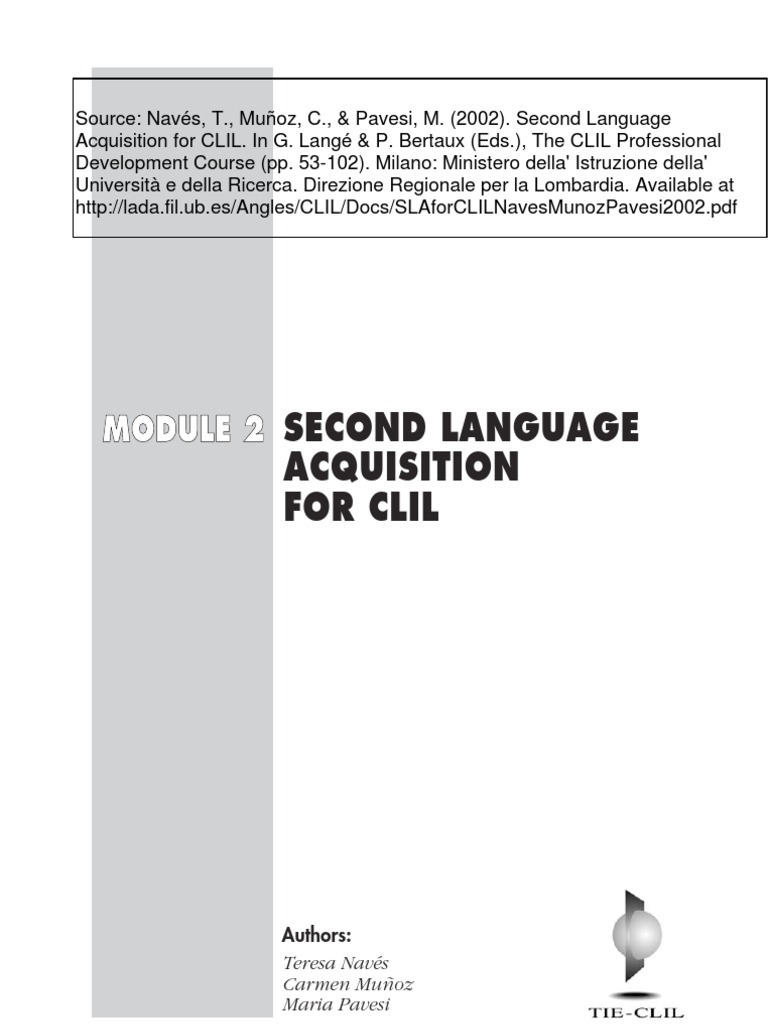 Clil | PDF | Second Language Acquisition | Second Language