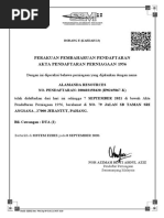 Borang 9 SSM (CSP) | PDF