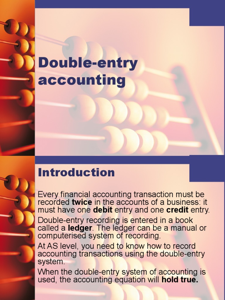 Intro To Double Entry | PDF | Debits And Credits | Money