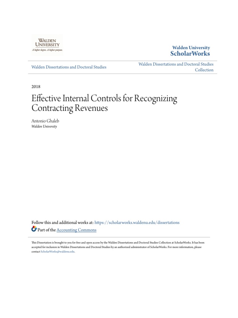 Effective Internal Controls For Recognizing Contracting Revenues | PDF ...