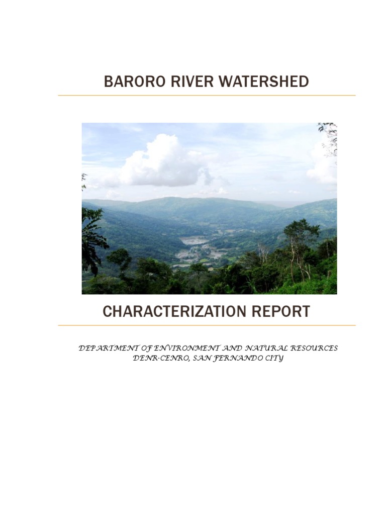 Baroro River Watershed Characterization | PDF | Drainage Basin | Loam