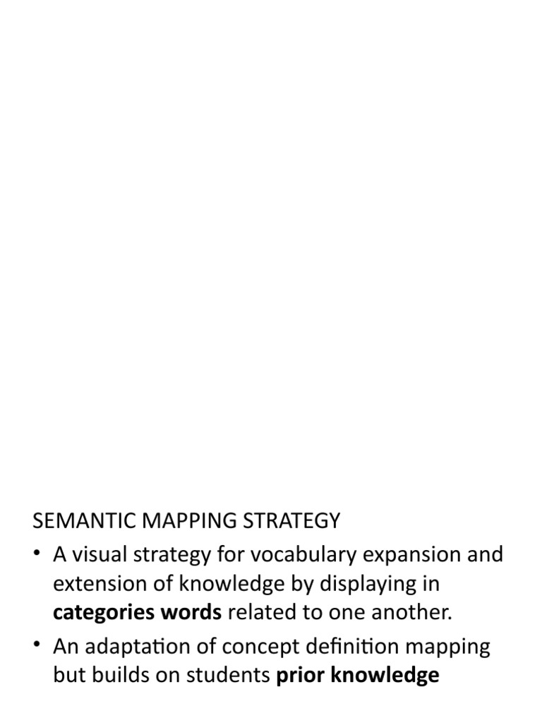 Semantic Mapping Strategy | PDF | Semantics | Brainstorming