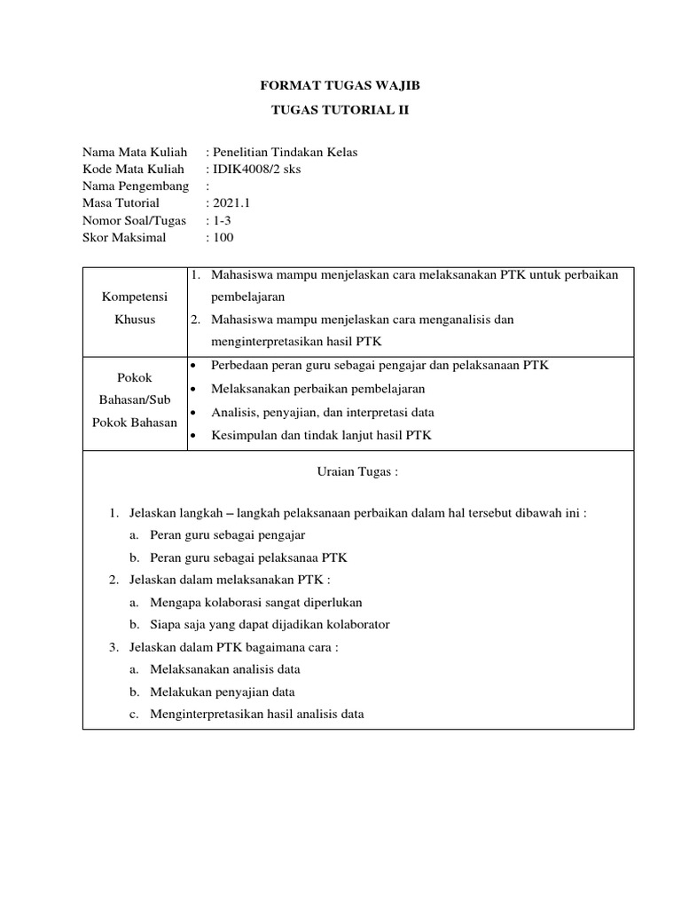 Tugas Tutorial 2 PTK | PDF