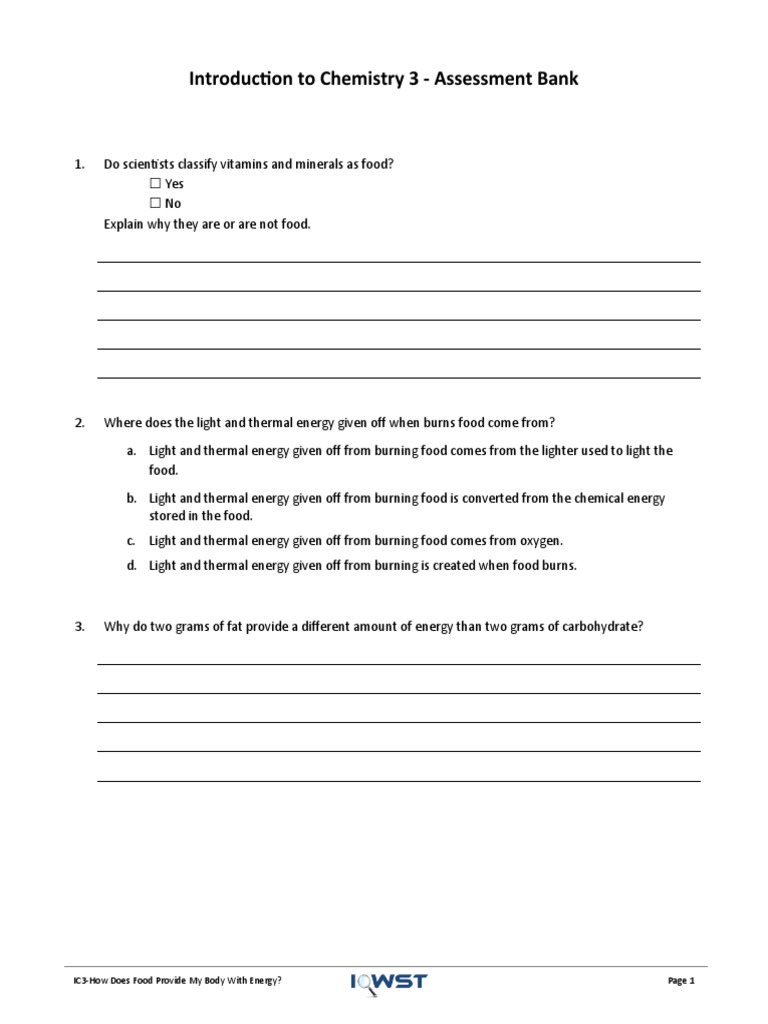 Question 7th Grade UNIT 4 | PDF | Carbohydrates | Fat