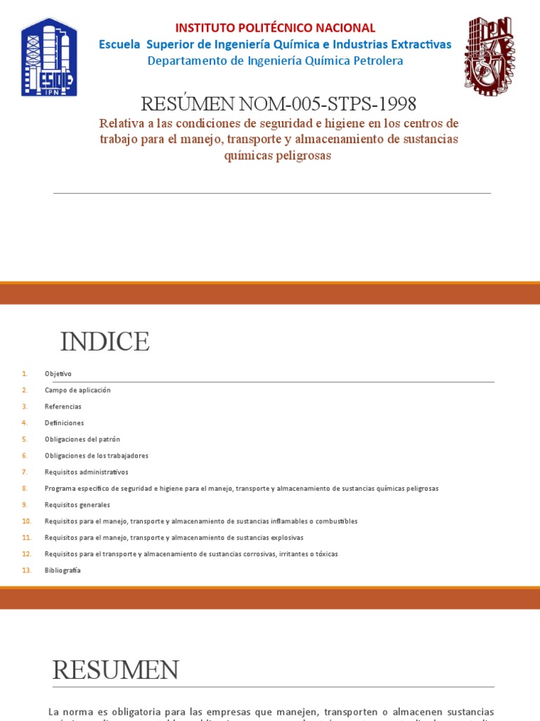 Nom 005 STPS 1998 | PDF | Primeros auxilios | Descarga electrostática