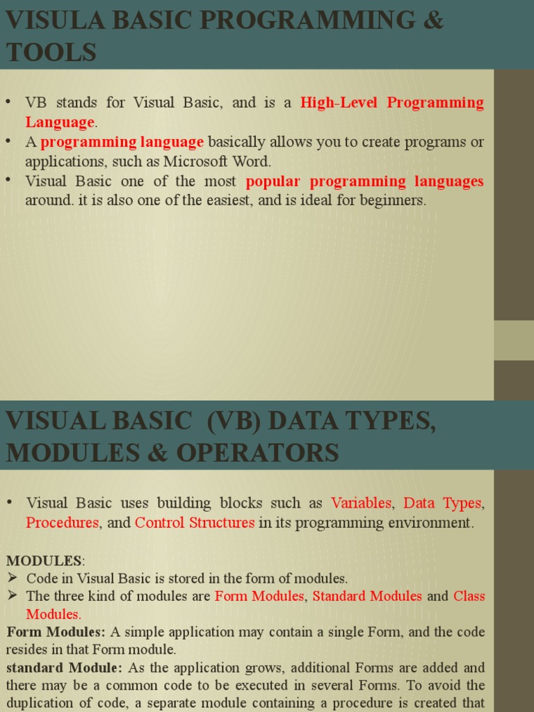 Visual Programming Pdf Variable Computer Science Subroutine