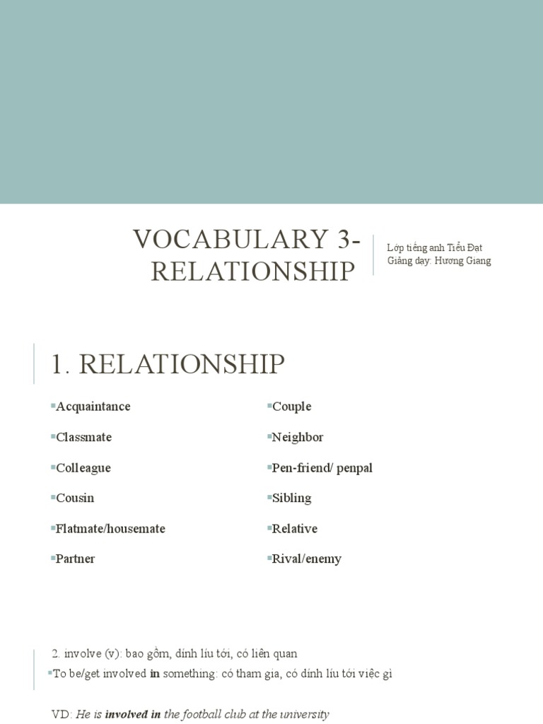 Vocabulary and Phrasal Verbs for Relationships and Interpersonal Skills ...