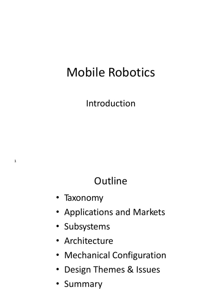 Mobile Robotics | PDF | Robot | Robotics