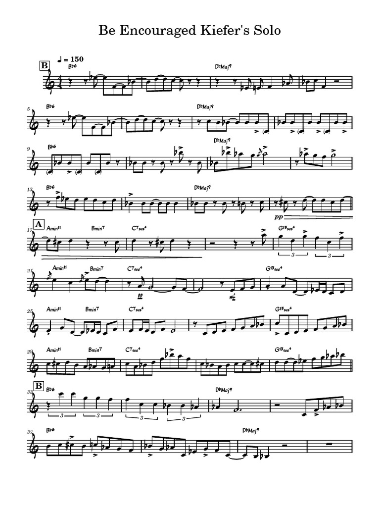 Be Encouraged Kiefer's Solo | PDF