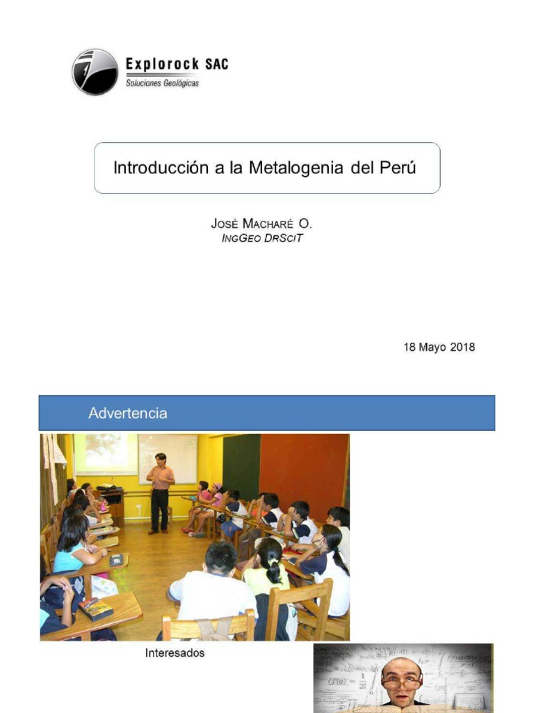 Introducción A La Metalogenia Del Perú | PDF