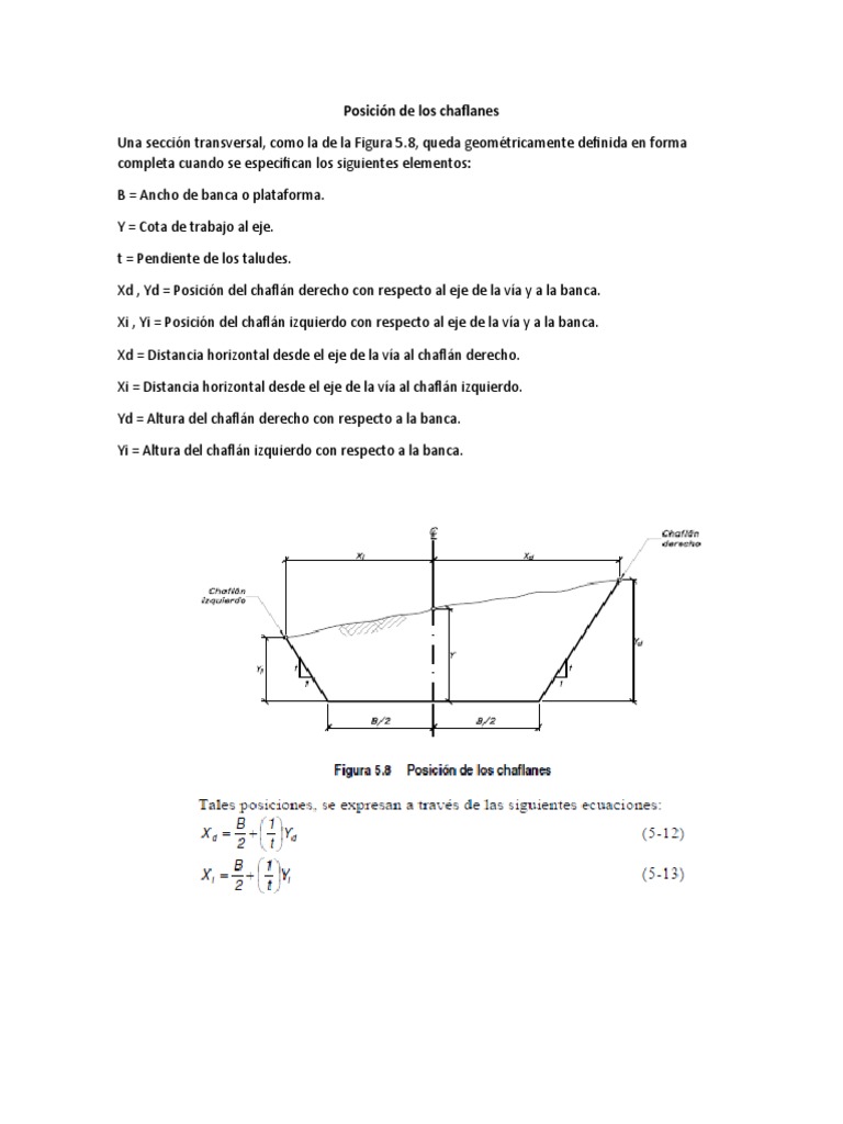Posición de Los Chaflanes | PDF | Pendiente | Curva