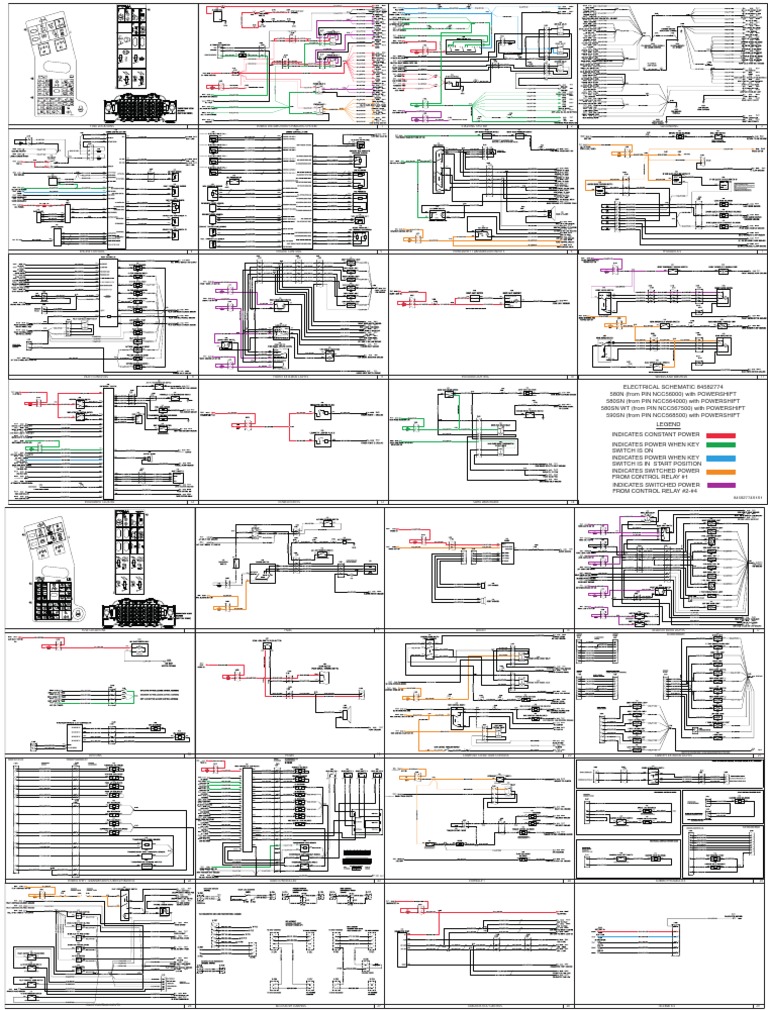 Case 580N Electrical Schematic Overview | PDF | Motor Vehicle | Car ...