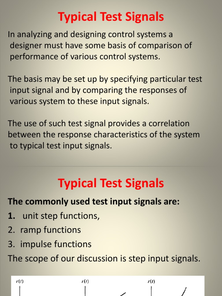 8-Test Input Signal Transient and Steady-State Response of 1st Abd 2nd ...