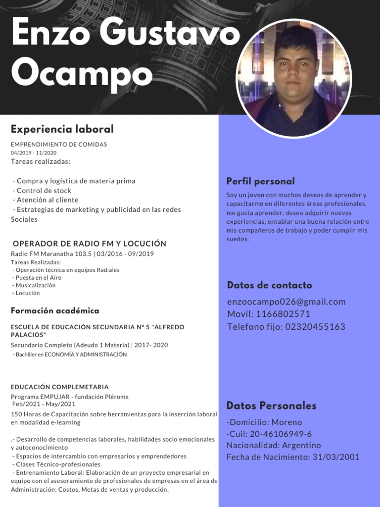 CV ENZO OCAMPO | PDF