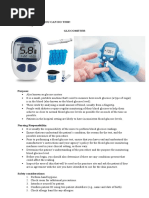Glucometer Competency | PDF
