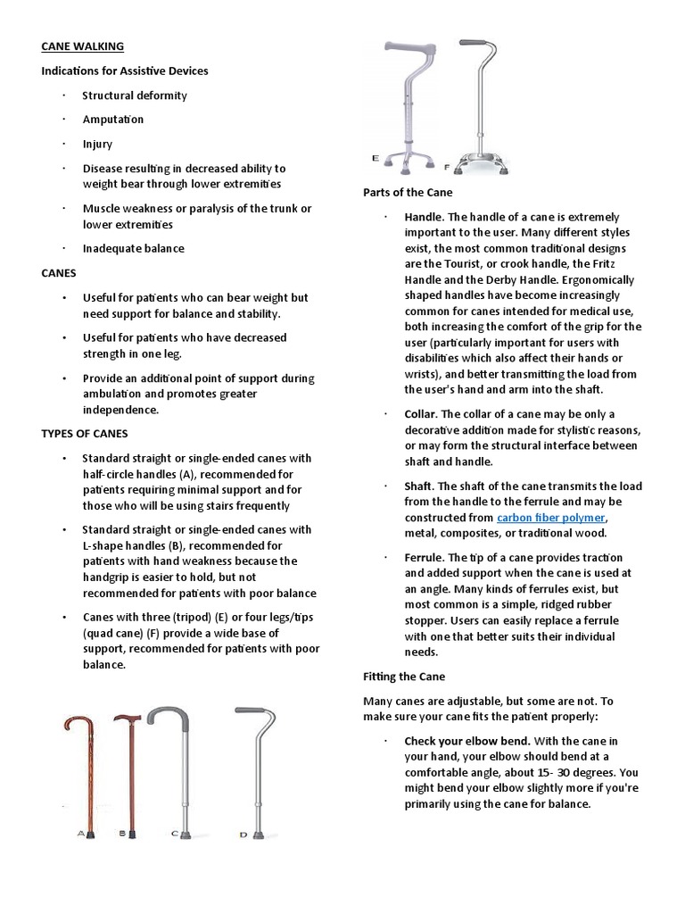 Cane Walking | PDF | Personal Protective Equipment | Caregiver