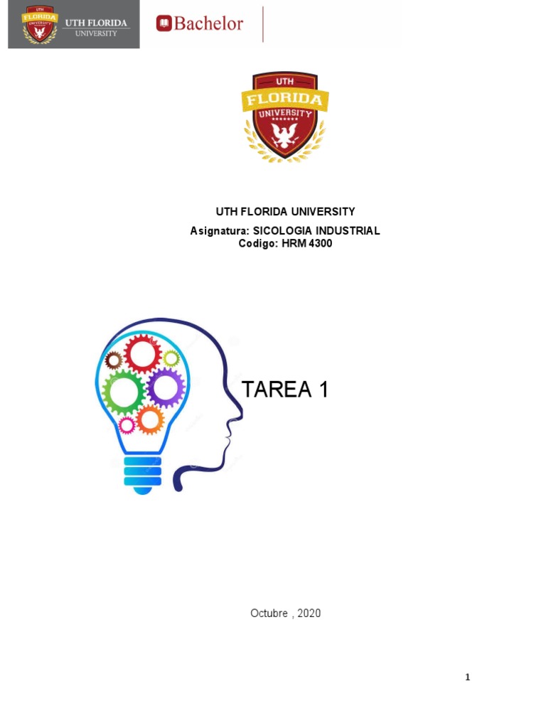 Tarea Modulo 1 Sicologia Industrial | PDF | Psicología industrial y organizacional | Gestión de ...