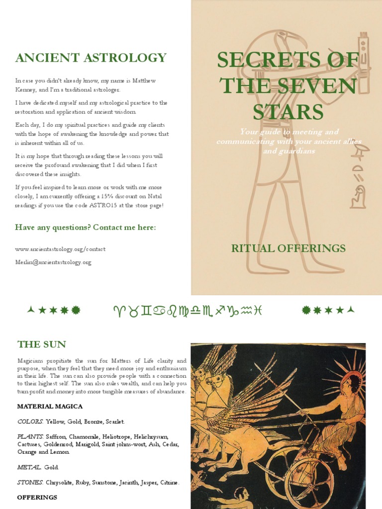 Secrets of The Seven Stars: Ancient Astrology | PDF | Drink | Foods