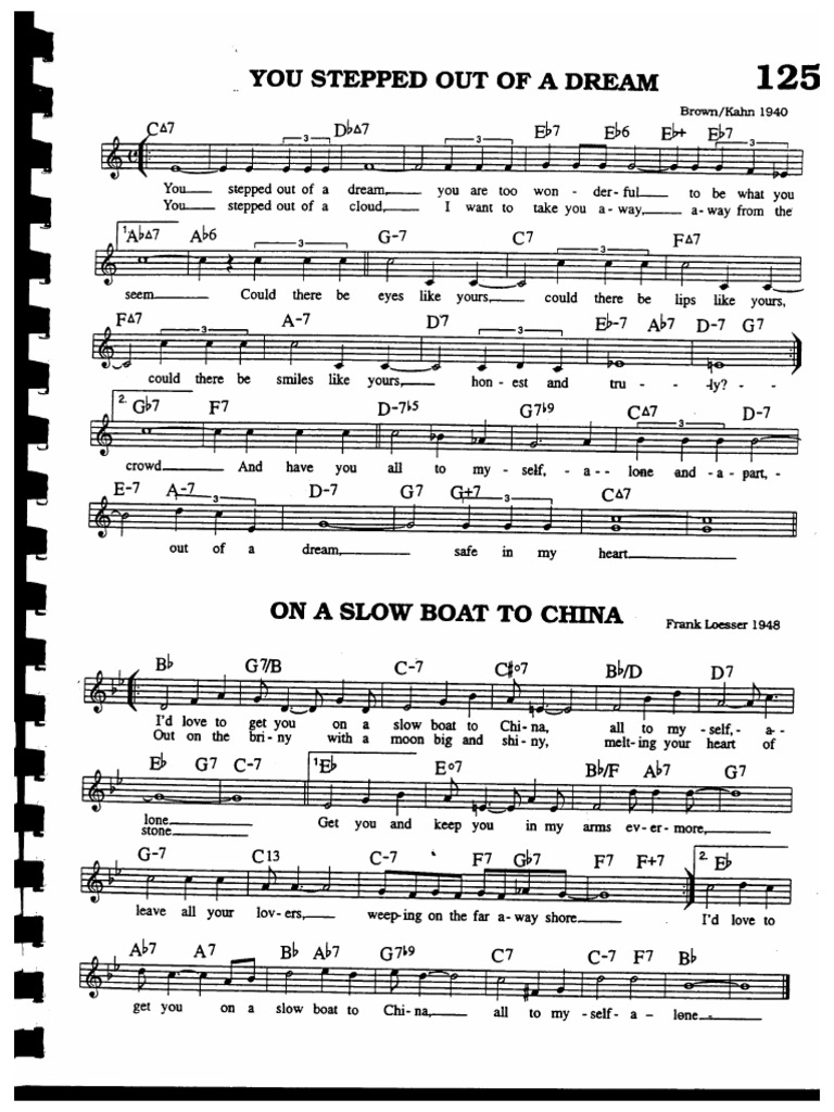 You Stepped Out of A Dream - Lead Sheet | PDF