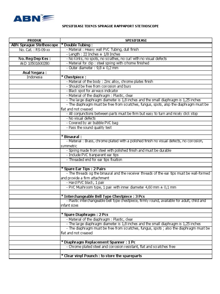 Spec ABN Sprague Scope | PDF | Pipe (Fluid Conveyance) | Materials