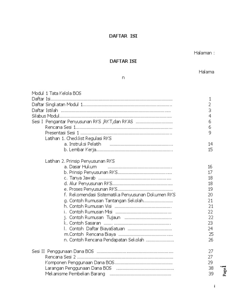 Daftar Isi Modul 1 Edisi Juni 20 2015 | PDF