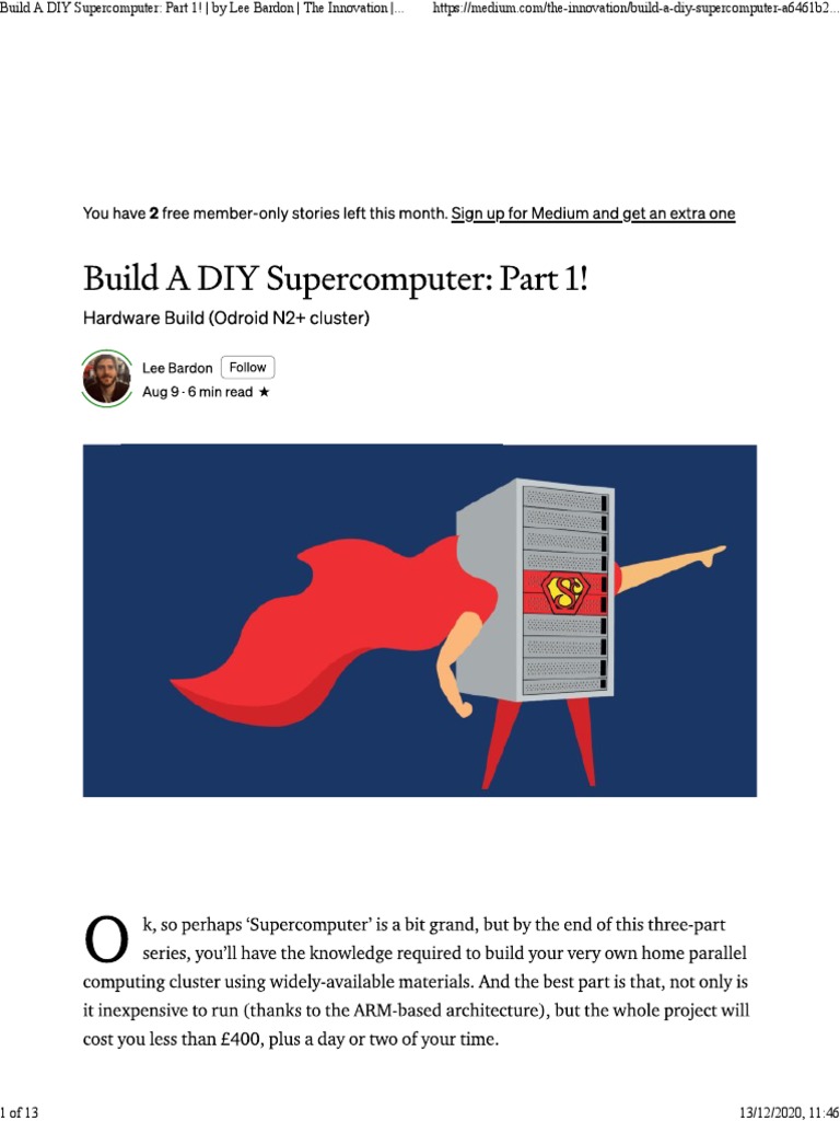 Build A DIY Supercomputer1 | PDF