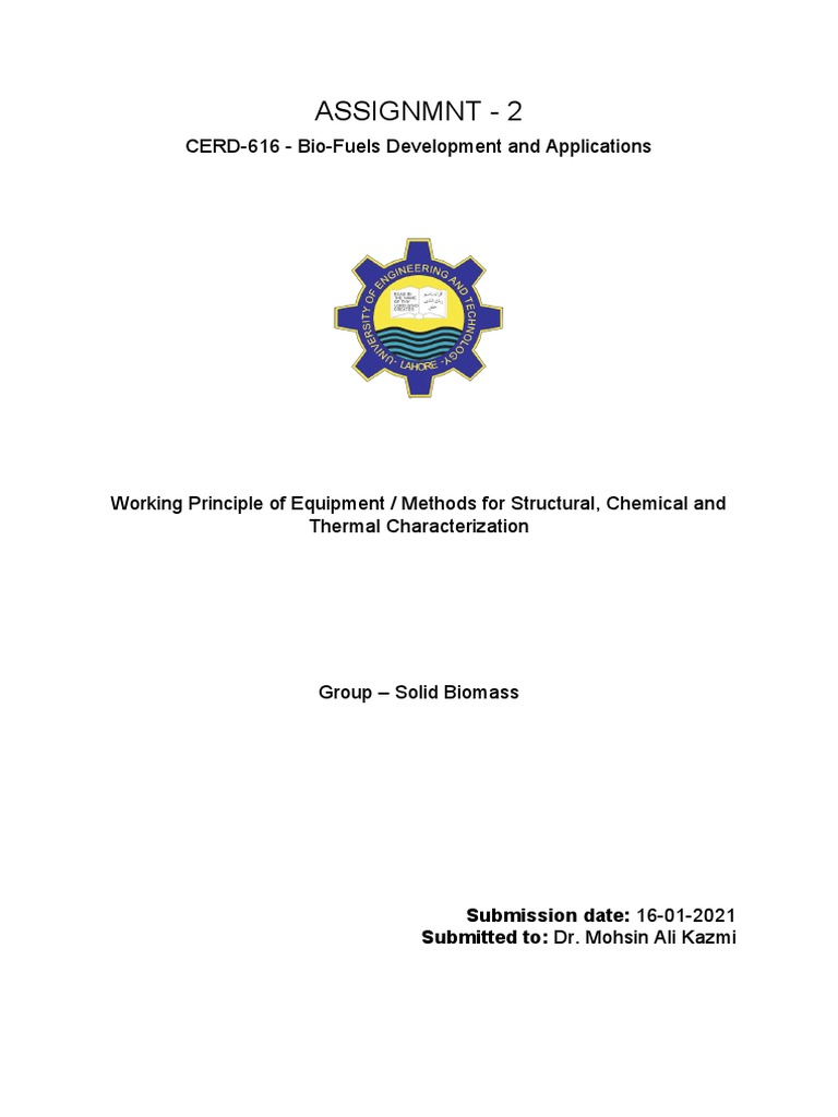 Assignment - 2 | PDF | Transmission Electron Microscopy | Infrared ...