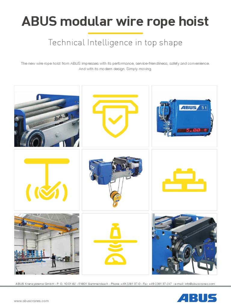 ABUS Modular Wire Rope Hoist: Technical Intelligence in Top Shape | PDF ...