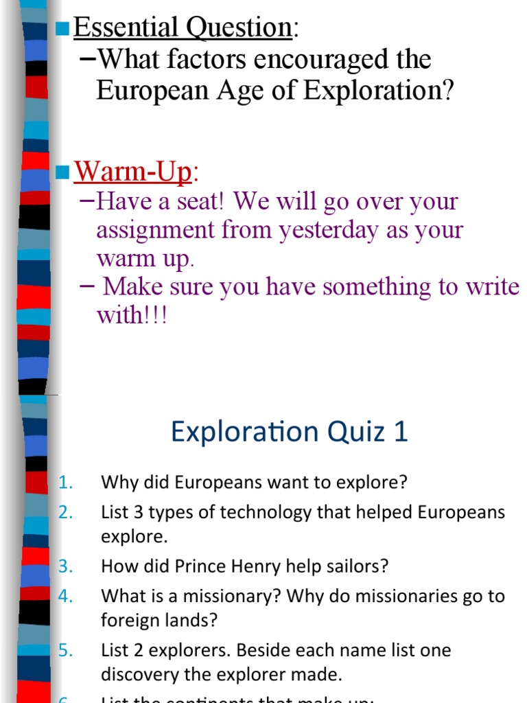 European Age of Exploration Overview | PDF | Age Of Discovery | Exploration