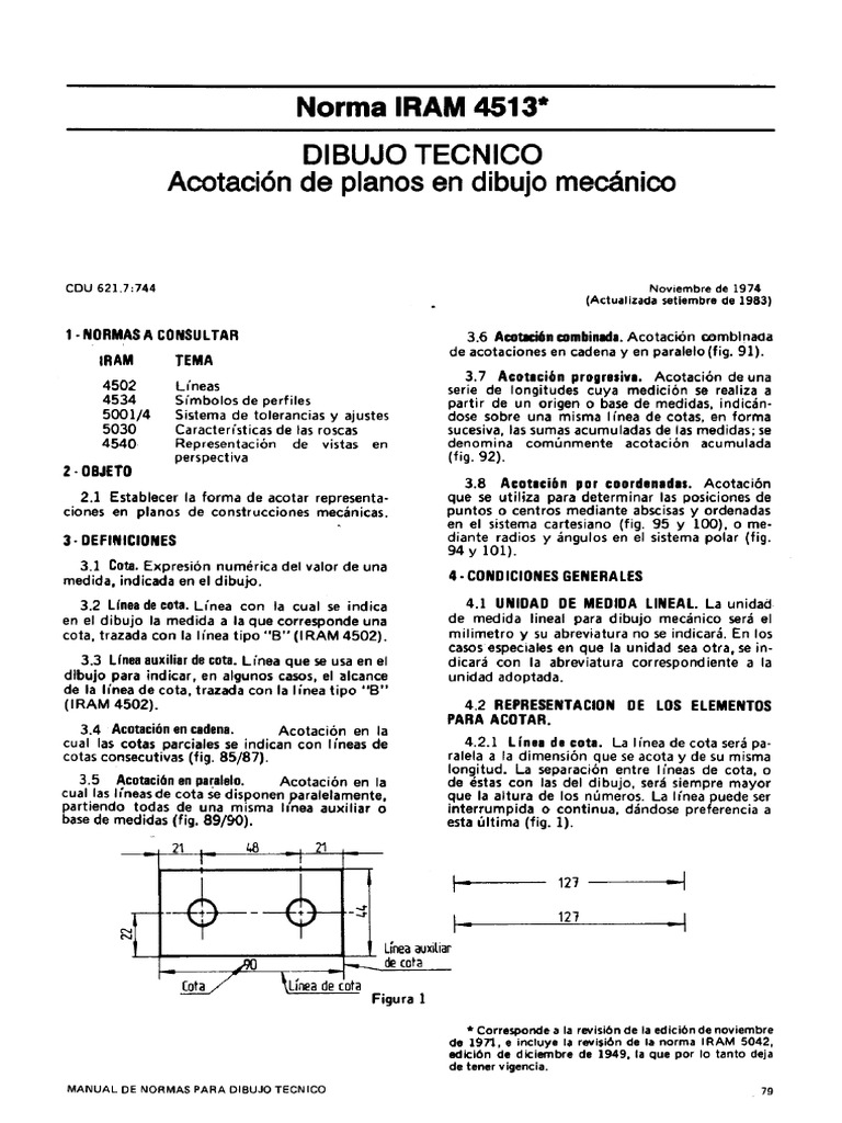 Acotación - Norma IRAM 4513 | PDF