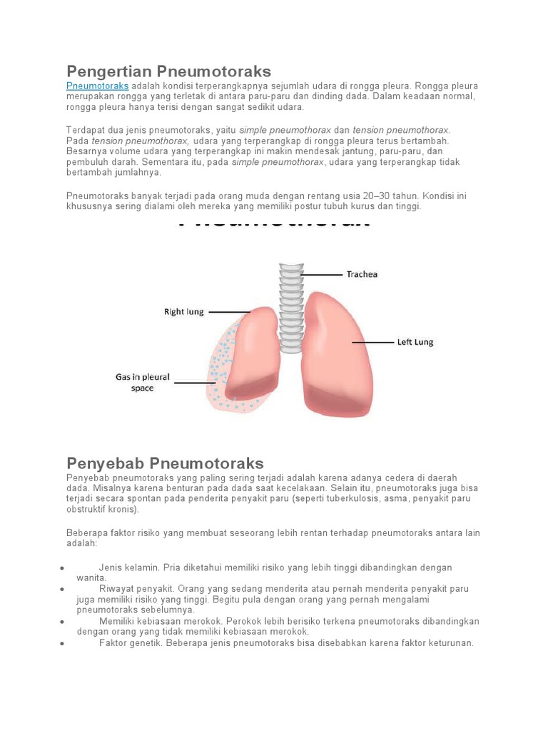 Pengertian Pneumotoraks | PDF