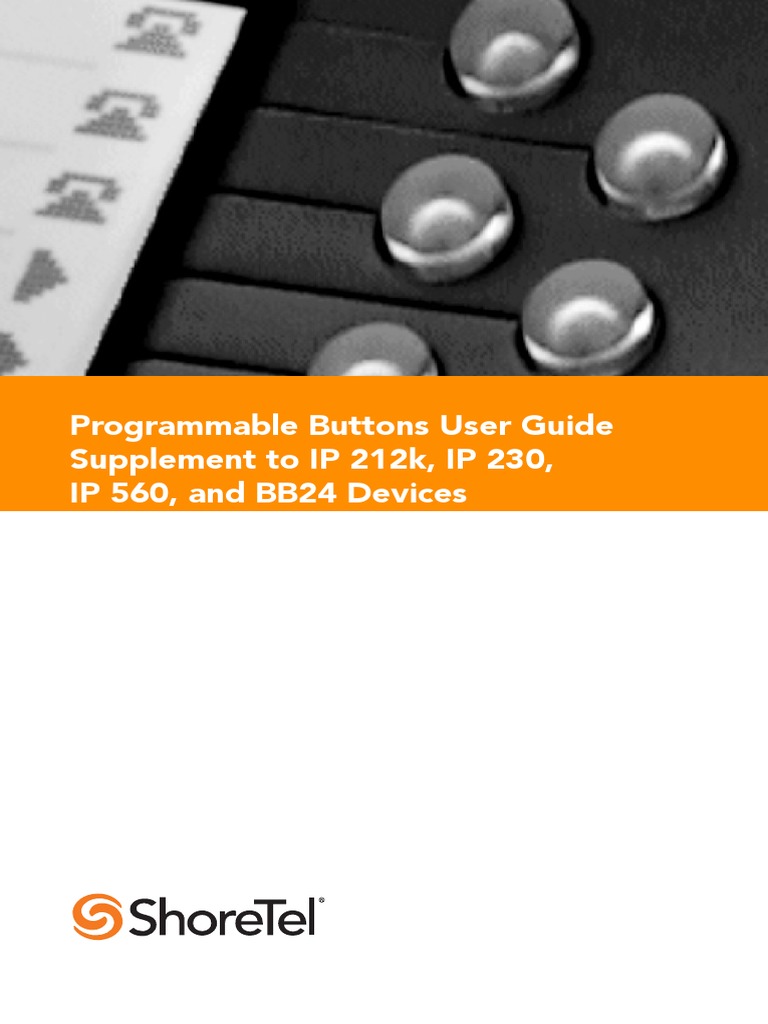 ShoreTel BB24 Programmable Buttons User Guide | PDF | Telephone ...