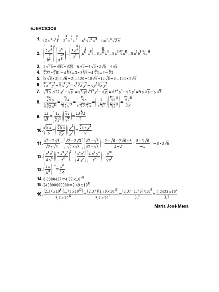 Ejercicios Precalculo | PDF