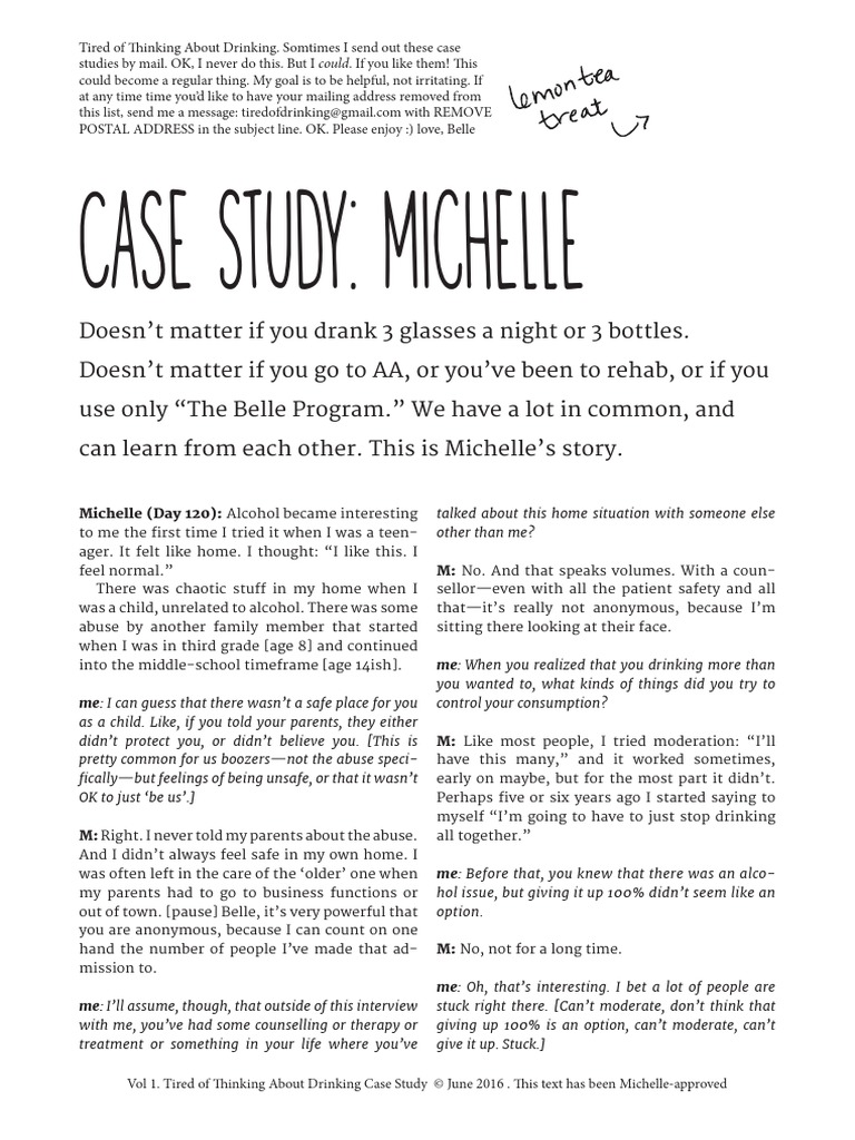 Case Study - Michelle - Vol. 1 - July 5-16 | PDF | Mail