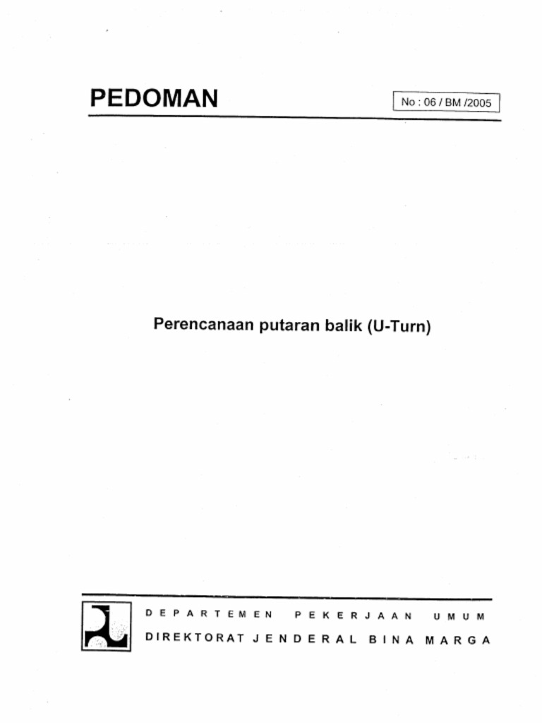16 Perencanaan Putaran Balik U Turn | PDF