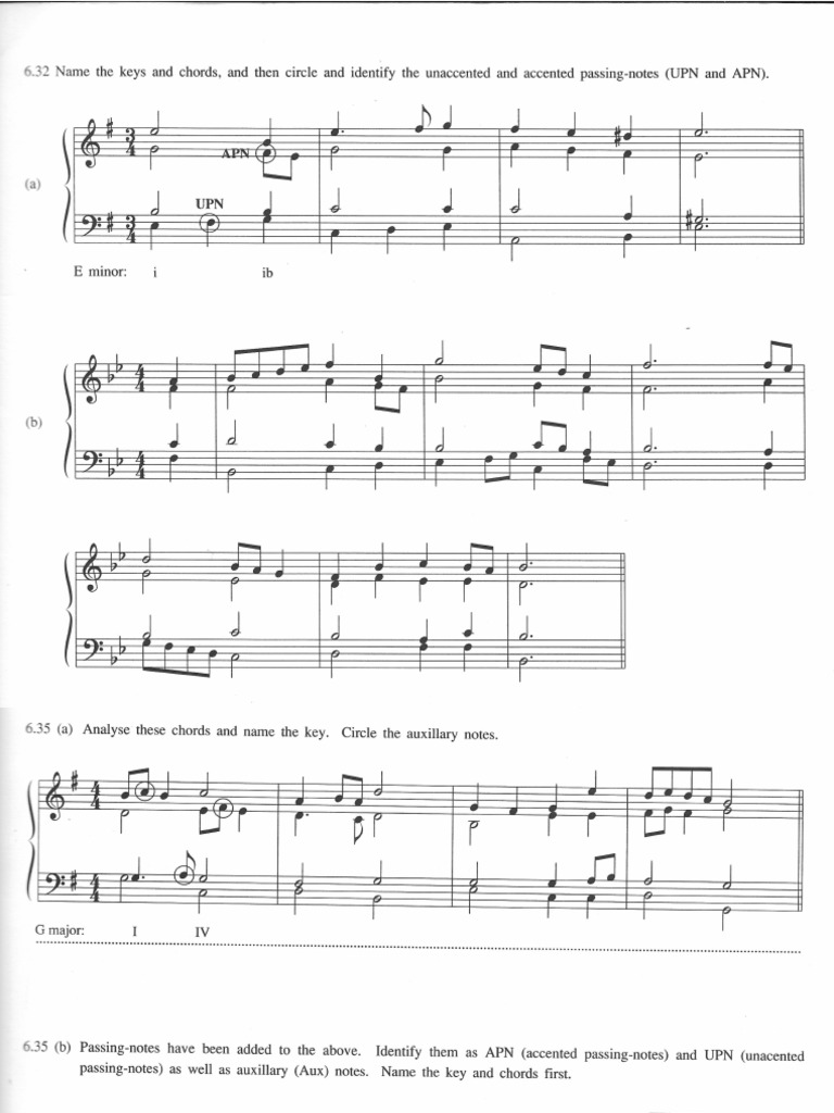 Exercises On Non Harmony Notes | PDF