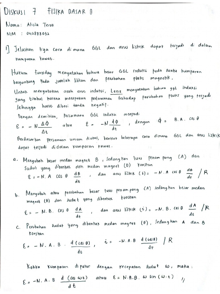 Diskusi 7 Fisika Dasar Ii | PDF