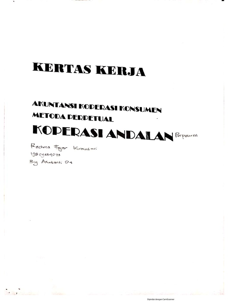 Koperasi Andalan Perpetual - Rachma Fajar Kurniasari - 19809334073 ...
