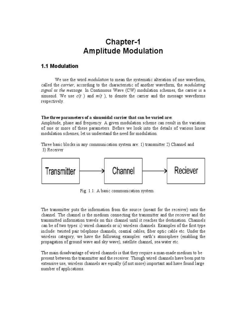 Amplitude Modulation Explained | PDF | Frequency Modulation | Modulation