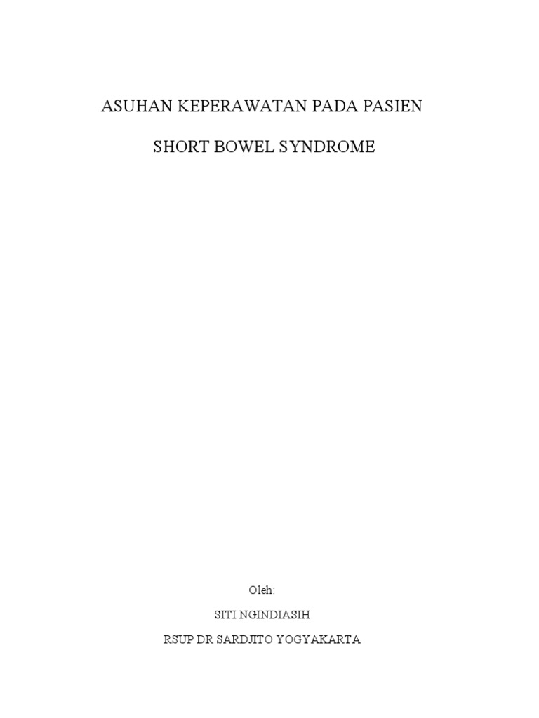 Asuhan Keperawatan Short Bowel Syndrome | PDF | Pengembangan Diri ...