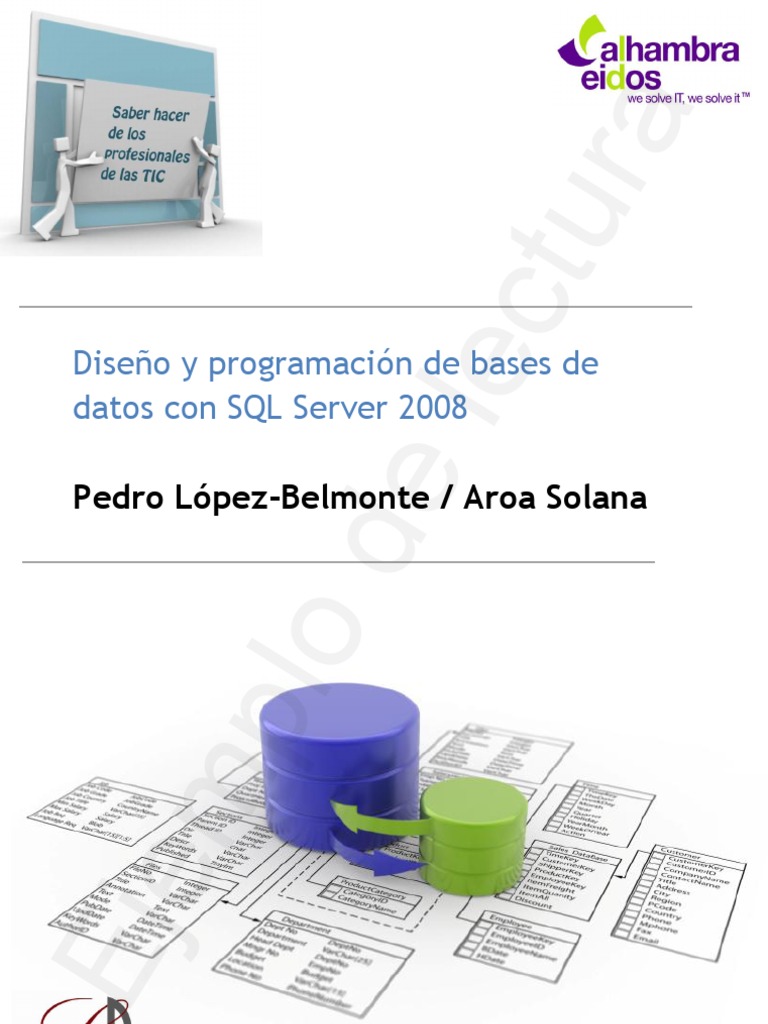Diseño y Programación de Bases de Datos Con SQL Server 2008 (Ejemplo) | PDF | Servidor SQL de ...